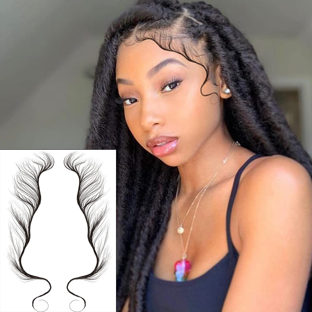 glaryyears 5 Sheets Hair Edge Tattoo Sticker Temporary Tattoos for ...