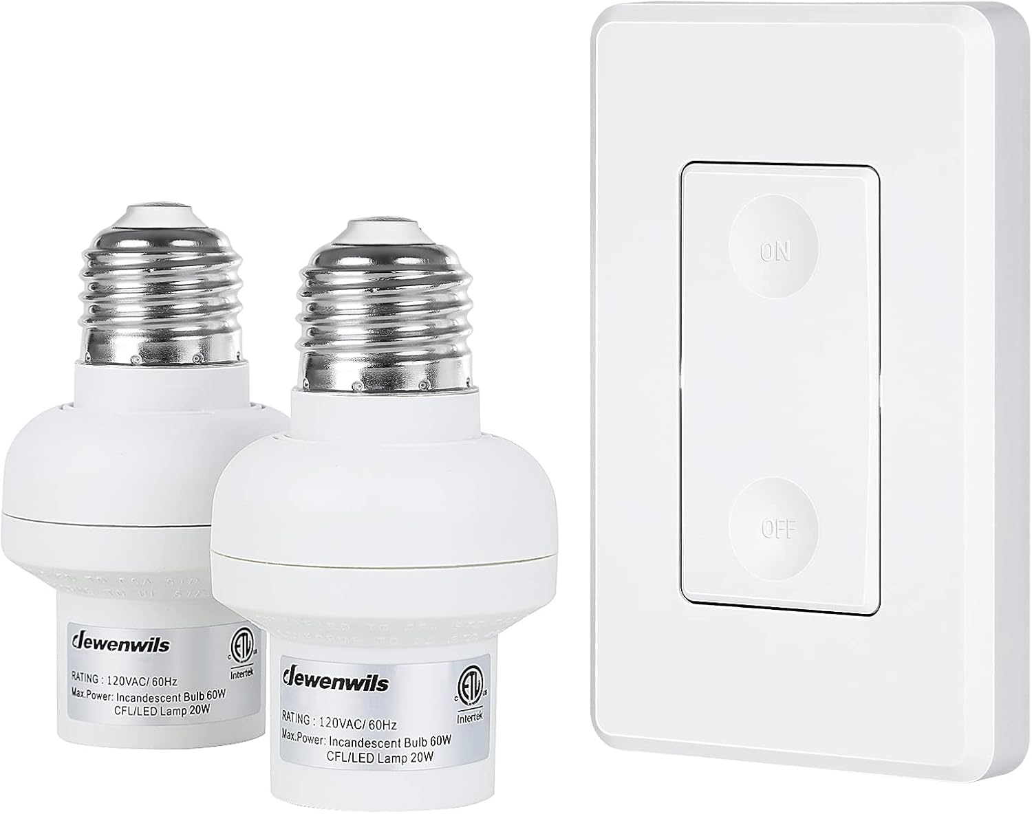 DEWENWILS Remote Control Light Bulb Socket, Wireless Light Switch for ...