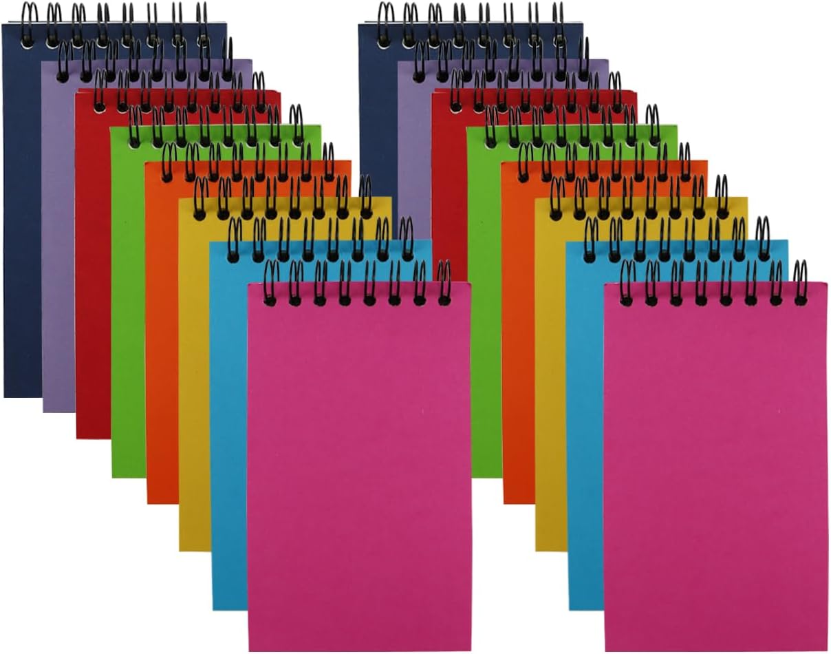 Amazon.com : Aacehlh Small Spiral Notebook Set of 16,Mini 3x5 Pocket ...
