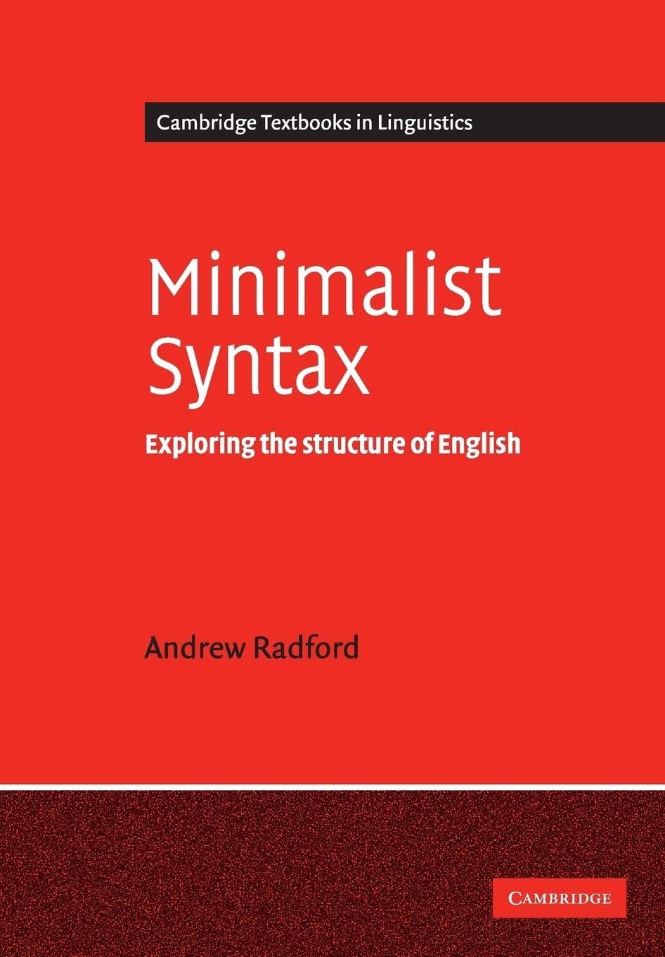 Amazon.com: Minimalist Syntax: Exploring the Structure of English ...