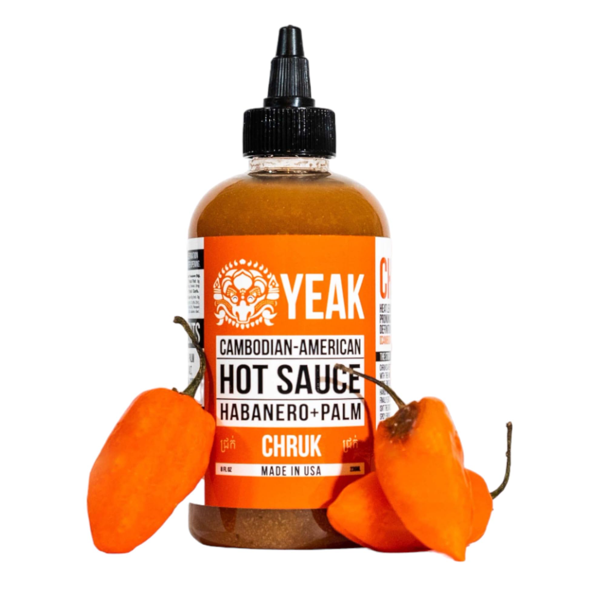 Amazon.com : Yeak Inc Hot Sauce Chruk Palm + Habanero for Steaks ...
