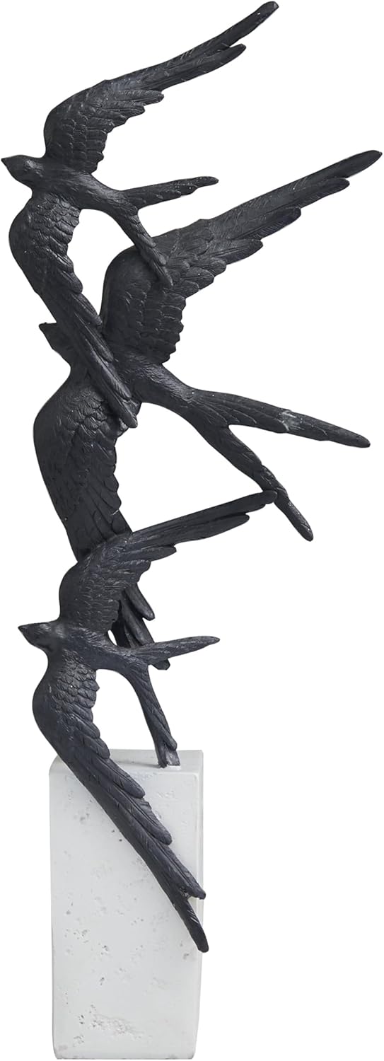 Amazon.com: Deco 79 Polystone Bird Decorative Sculpture Flying Home ...