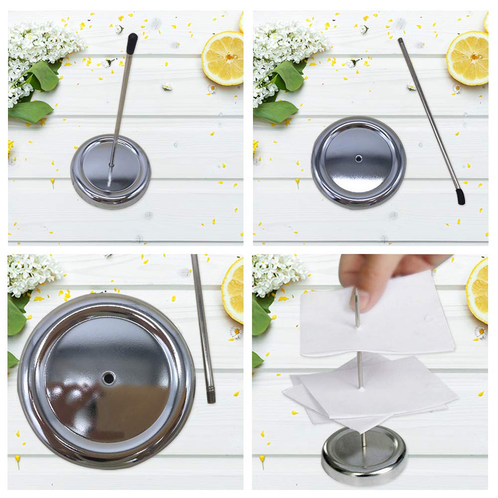 3 Pcs Receipt Spike - Paper Spike Receipt Holder, Silver Straight Rod ...