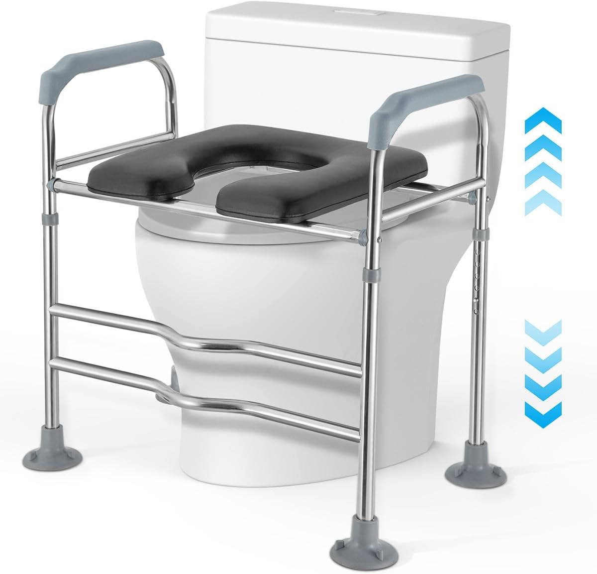 Amazon.com: PEPE - Toilet Seat Risers for Seniors with Handles 4 inch ...