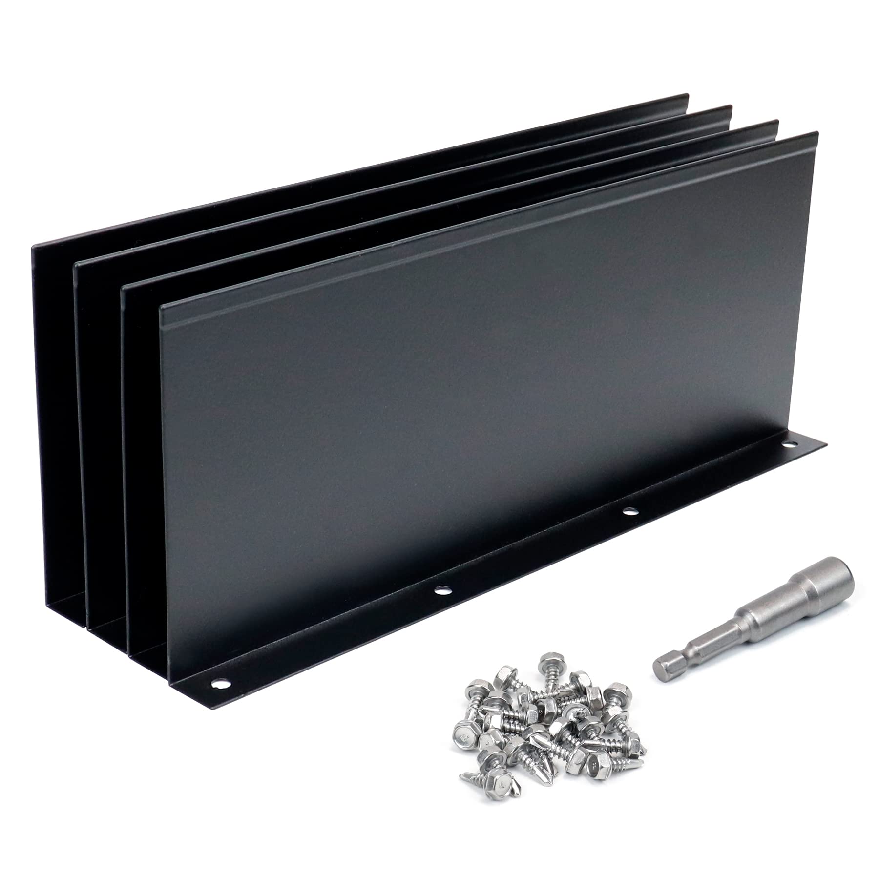 Powrocket 4 Pack Aluminum Gutter Valley Splash Guard,Keep Water from ...