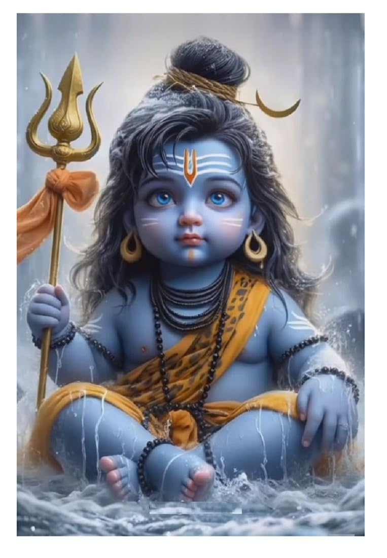 Omdecor Baal Shiva Avatars of Mahadev God Wall Poster For Pooja Mandir ...