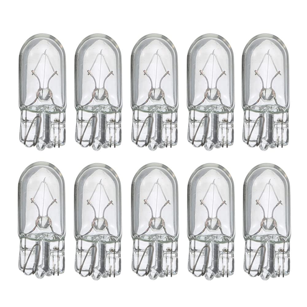 10PCS for Halogen 501 Globe Car Interior Side Light Wedge Bulb Lamp T10 ...