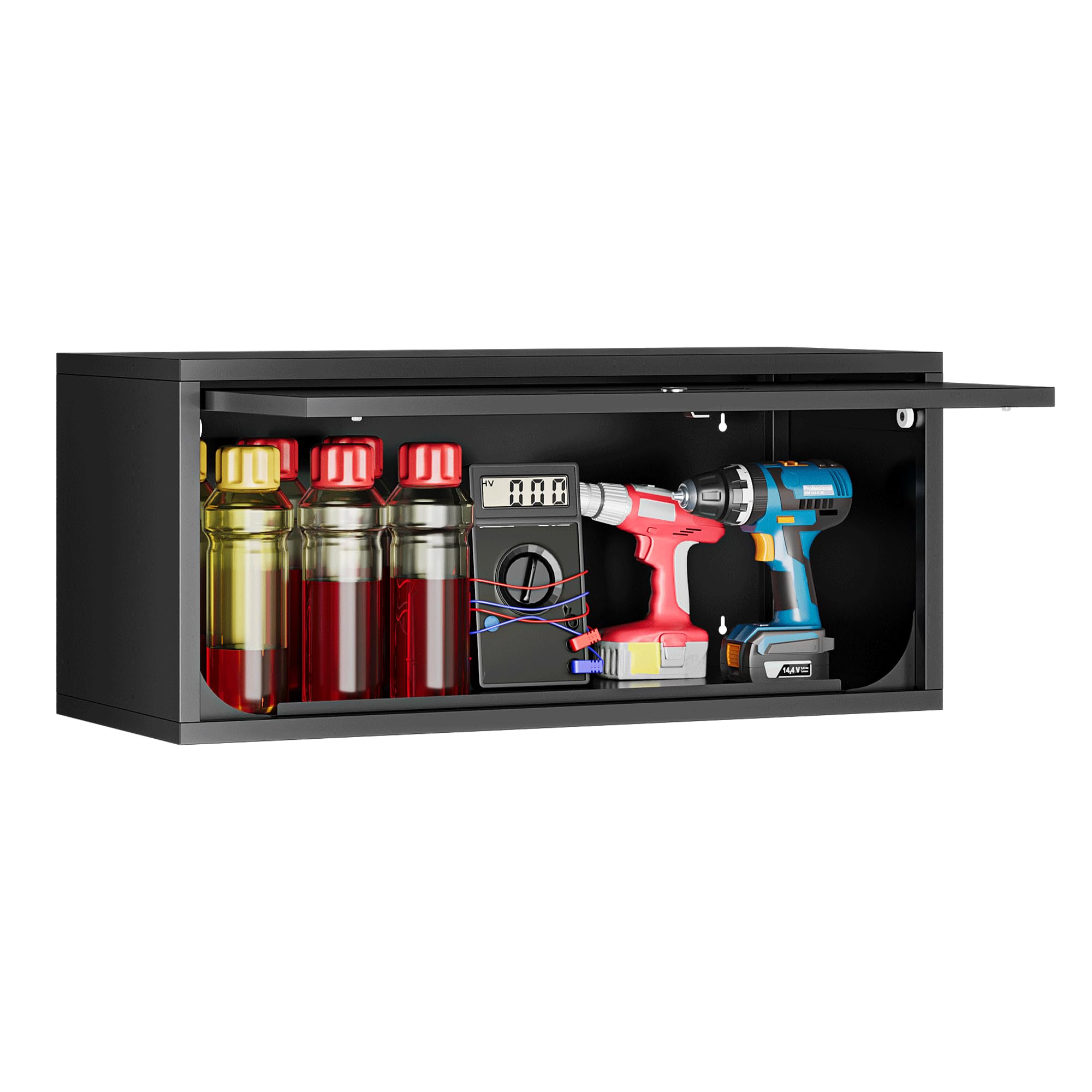 Letaya Metal Wall Storage Cabinet, Metal Garage Wall Cabinet with Doors ...