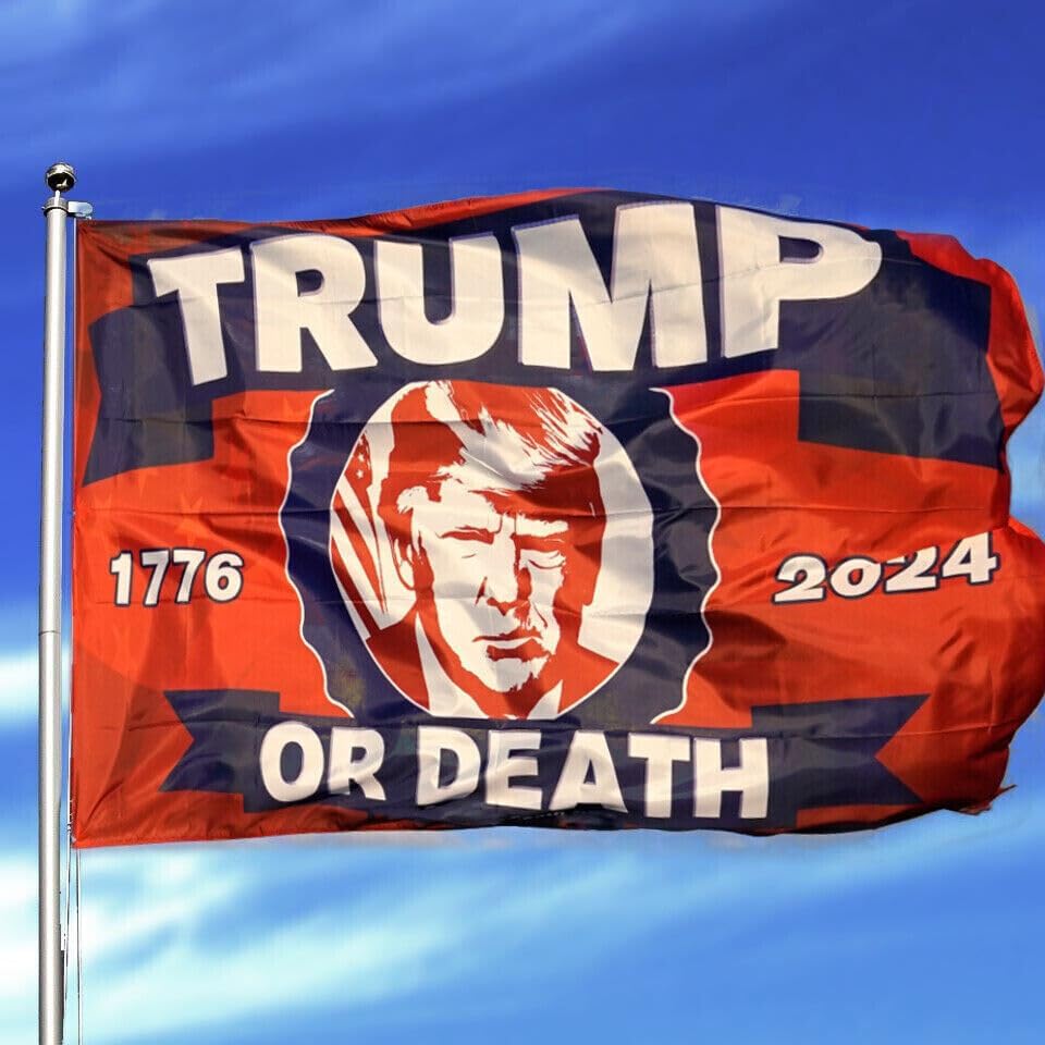 Amazon.com : Trump Or Death 1776-2024 Flag 3x5' : Patio, Lawn & Garden