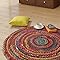Amazon.com: GRUHUM Round Jute Cotton Area Rug 8ft Handwoven Natural ...