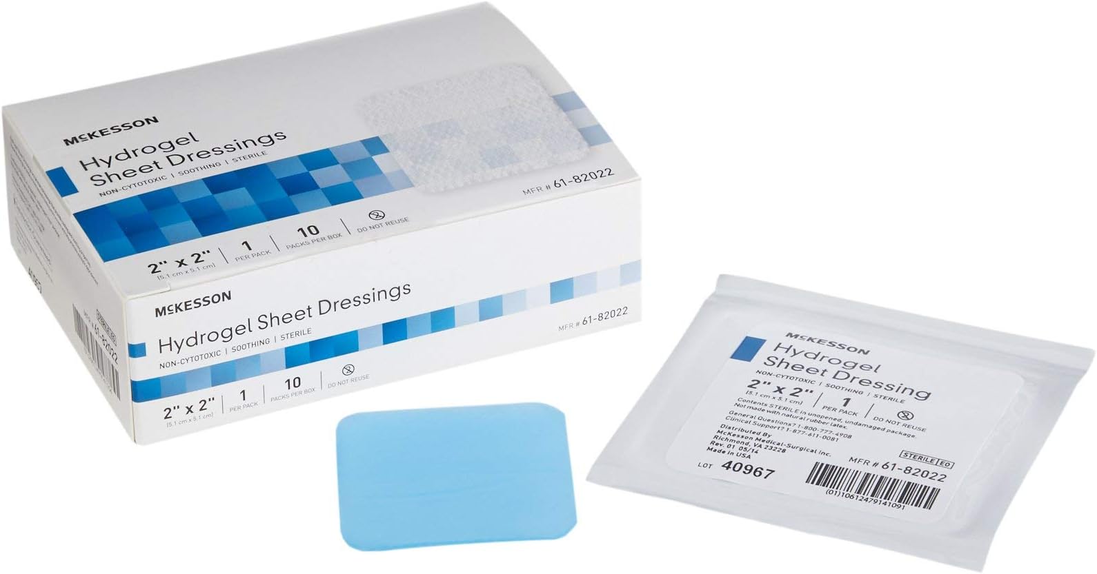 Amazon.com: McKesson Performance Hydrogel Sheet 2"X2" Sterile Latex ...
