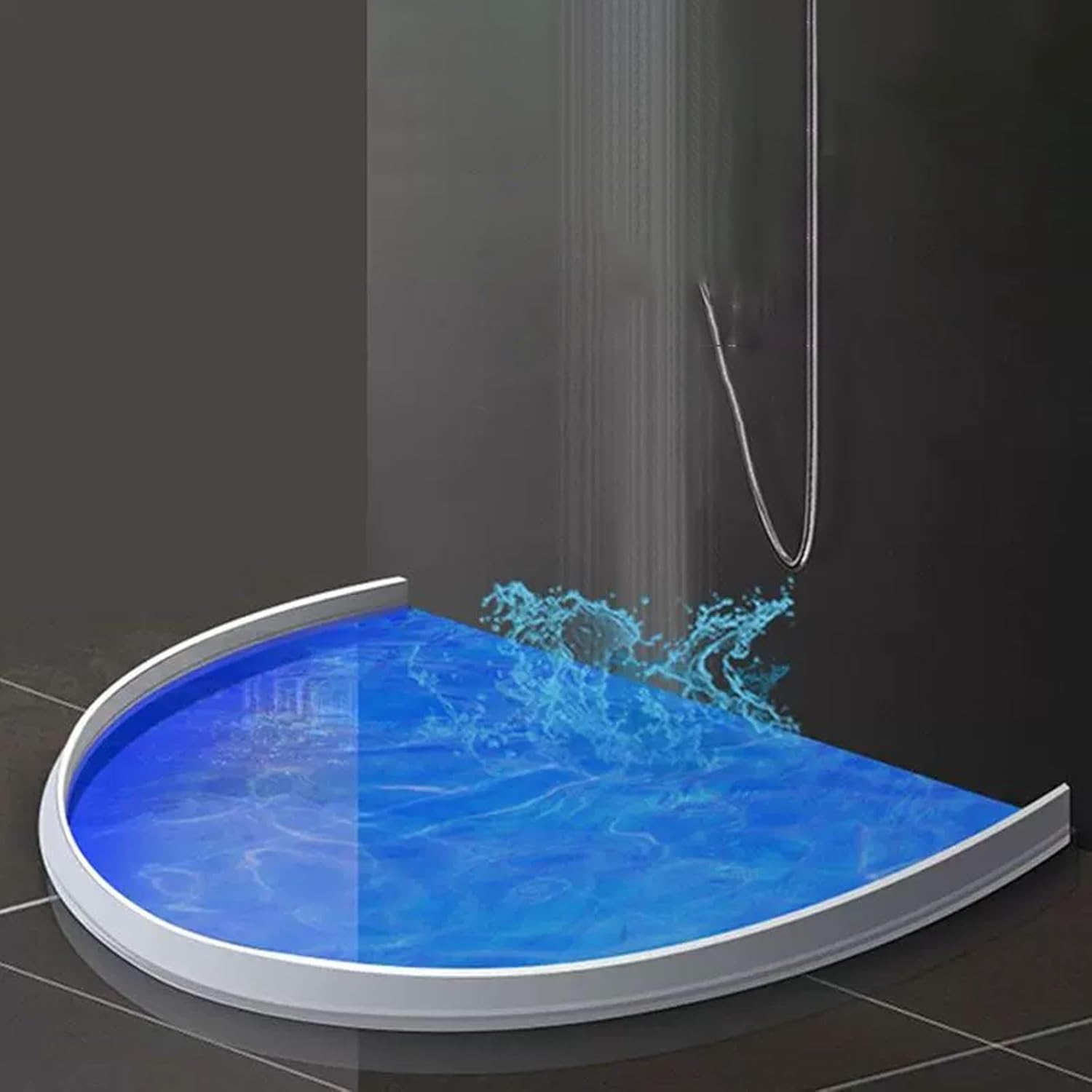 Amazon.com: Shower Or Bath Threshold Water Barrier Seal Strip 4In Tall ...