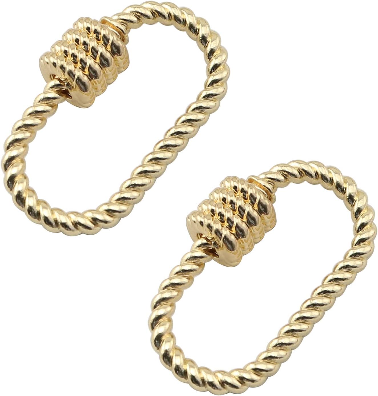 Amazon.com: JCBIZ 2PCS Ring Buckle Screw Carabiner Lock Charms Clasps ...