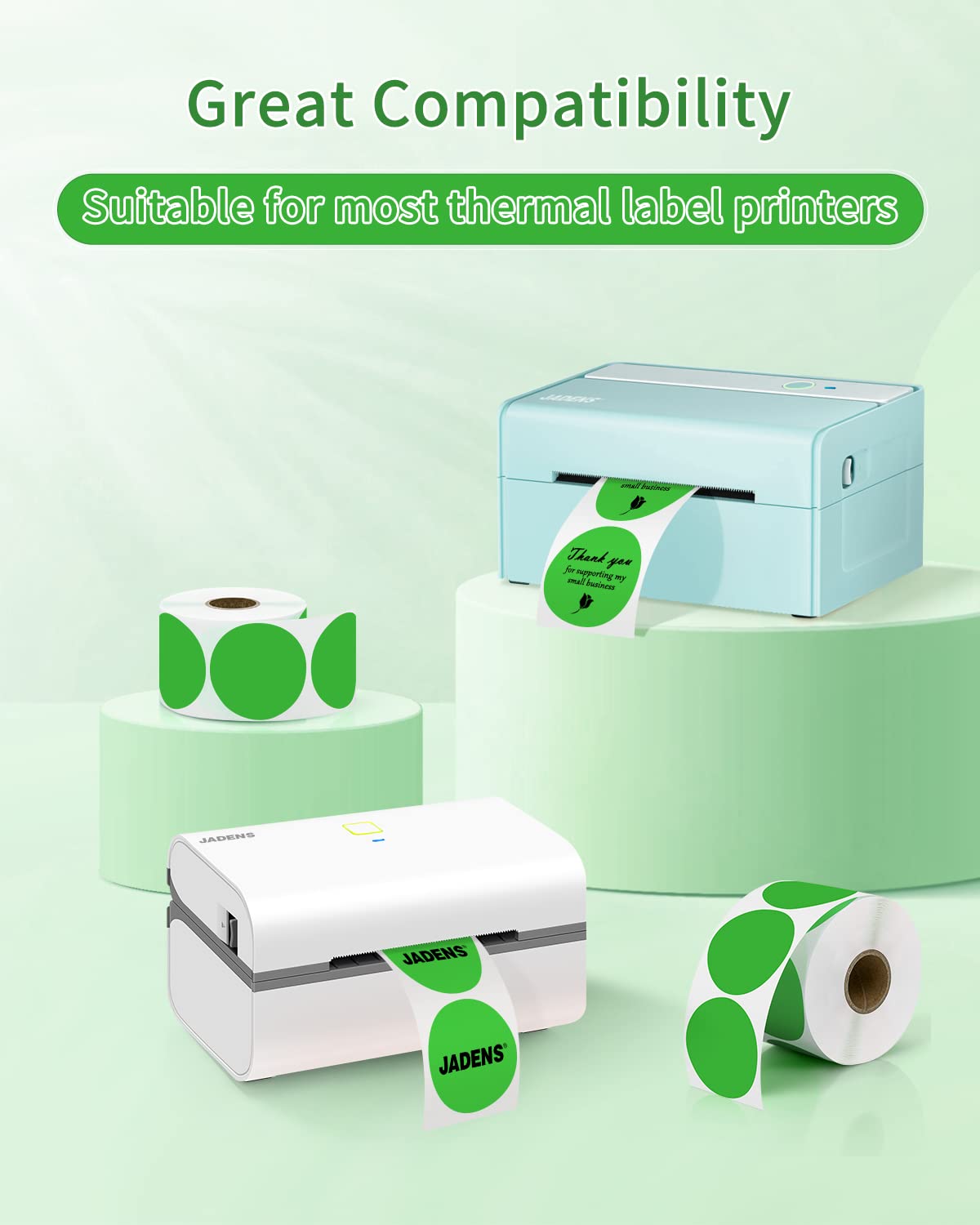 Snapklik.com : 2 Inch Round Direct Thermal Sticker Label, Self-Adhesive ...