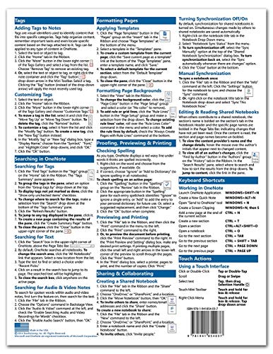 Snapklik.com : Microsoft OneNote 2013 Introduction Quick Reference ...