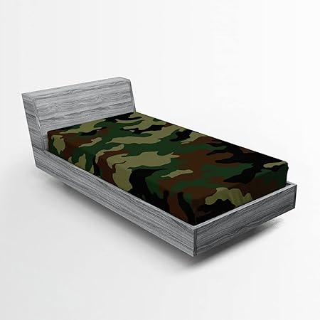 Amazon.com: Chezmoi Collection Military Camo 4-Piece Sheet Set ...