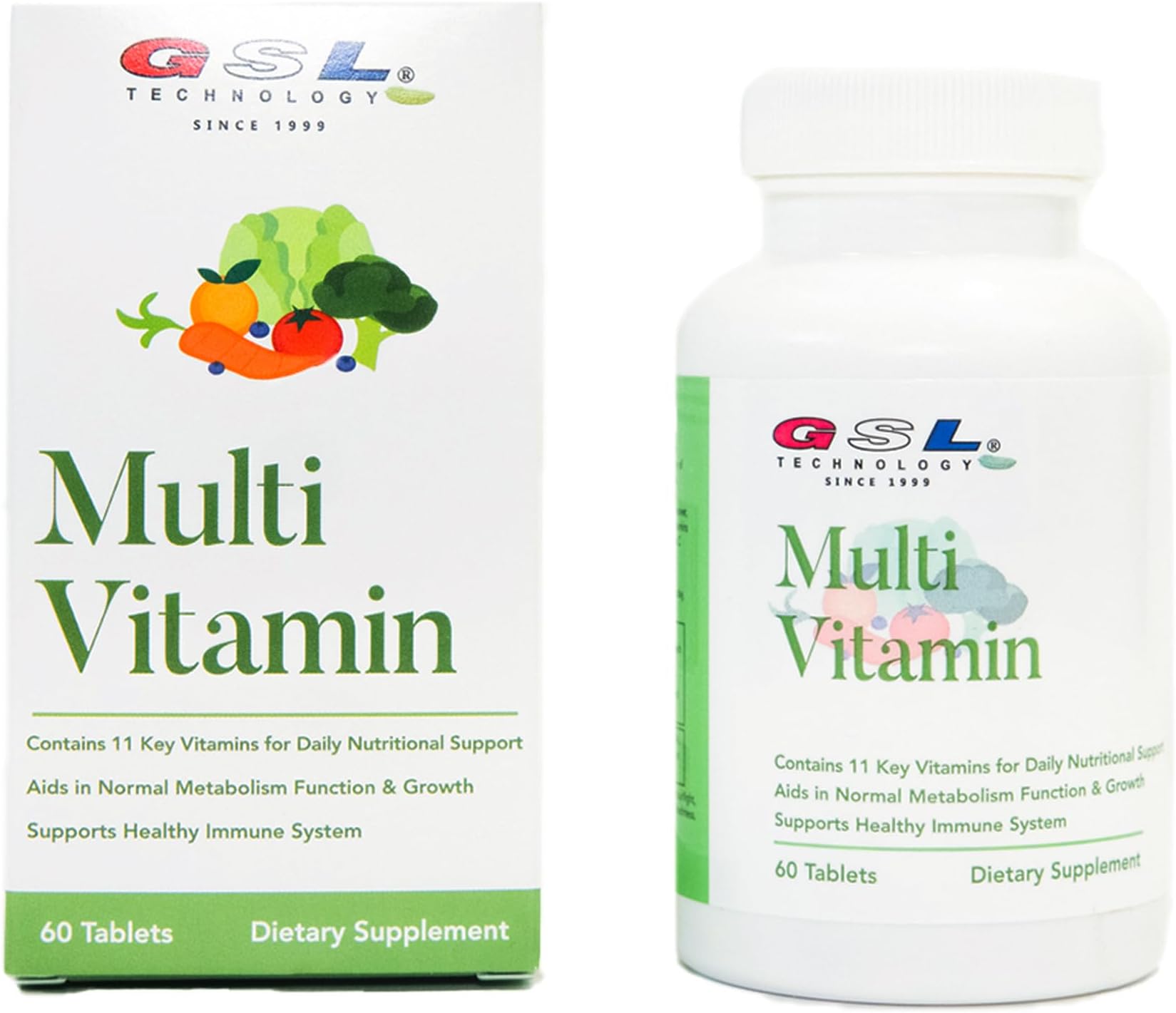 Amazon.com: GSL Technology Multi-Vitamin | Contains 11 Key Vitamins for ...