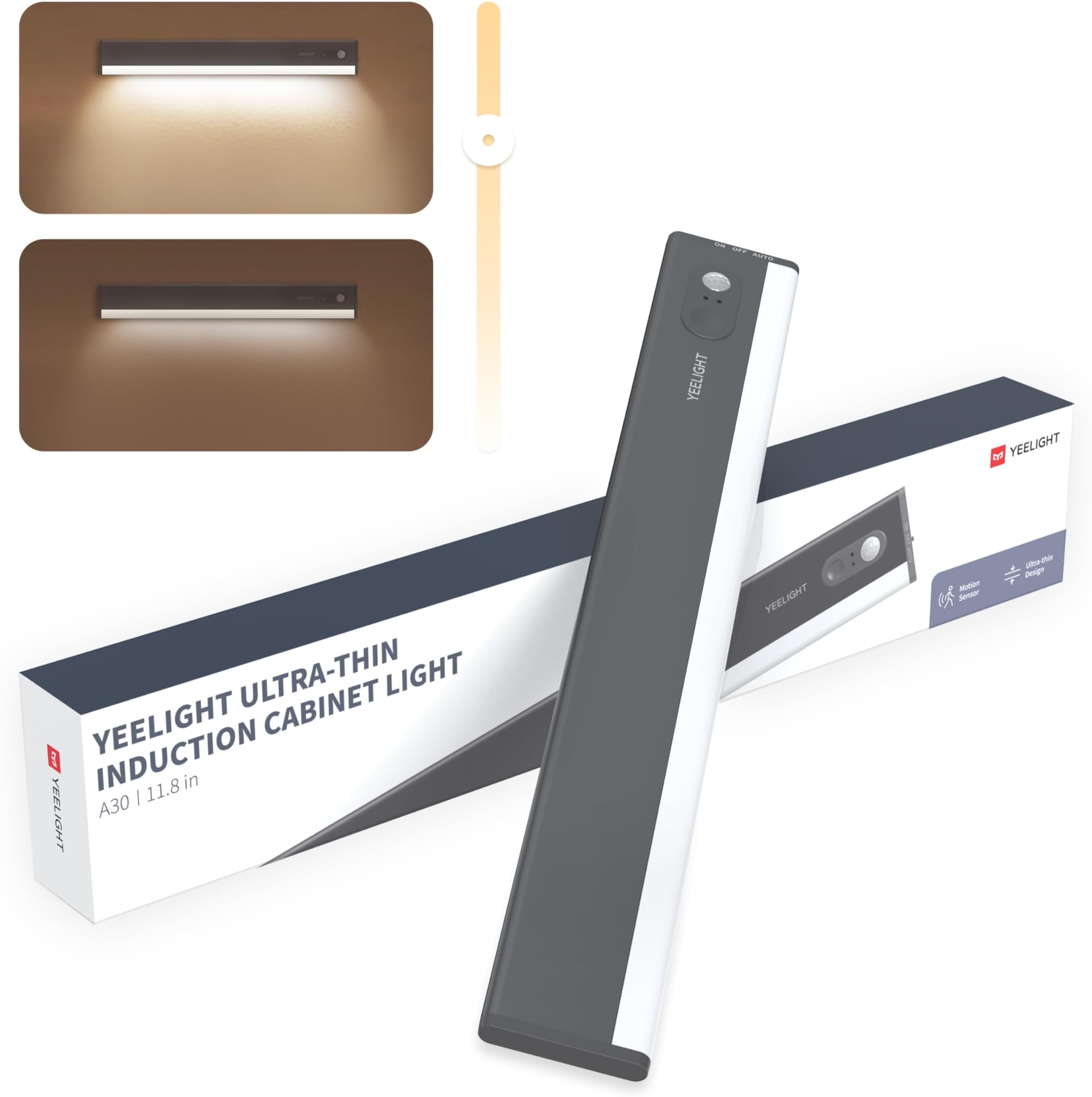 YEELIGHT Under Cabinet Lights, 12" Motion Sensor Light Indoor, 66 LED ...