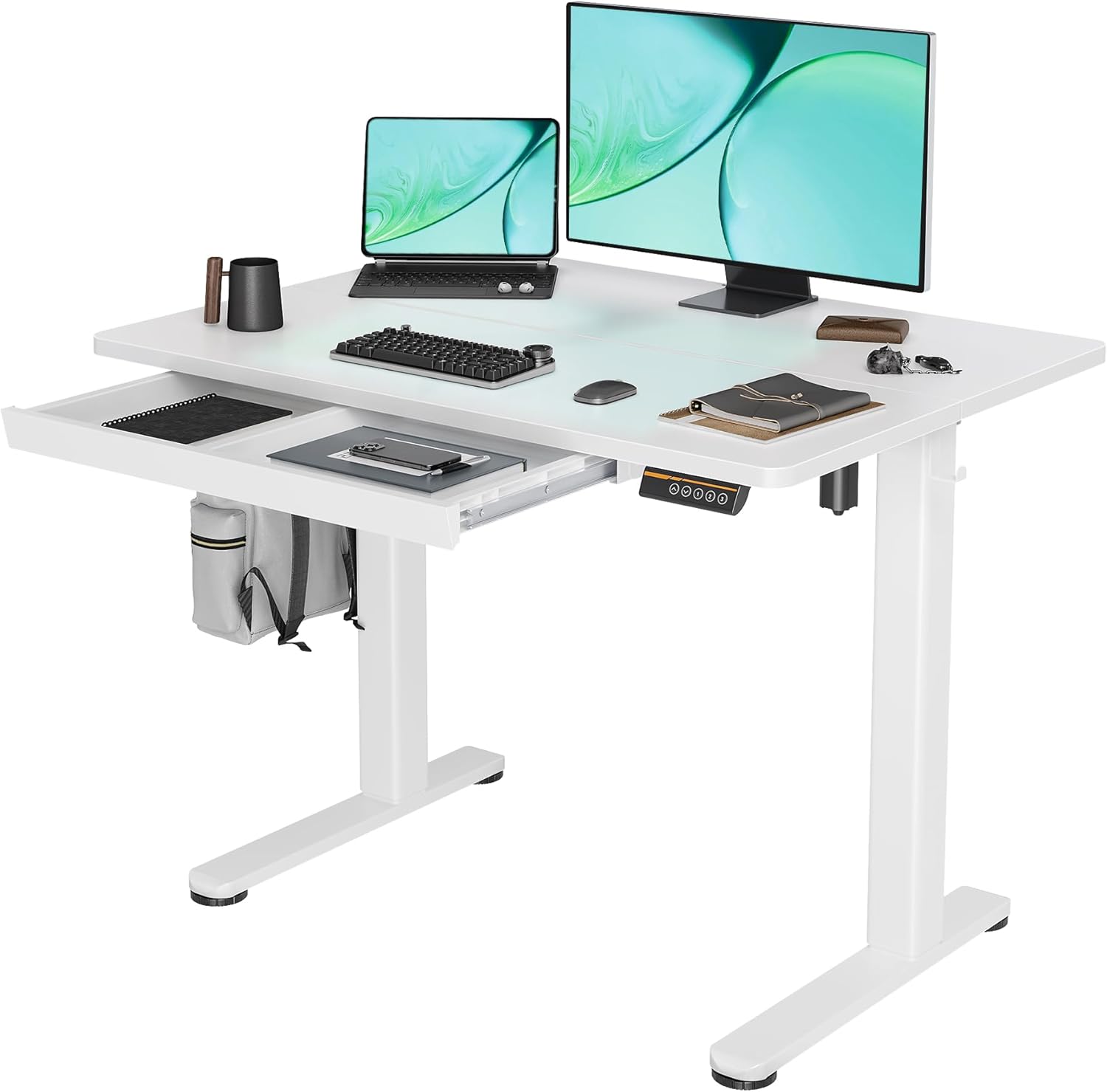 Amazon.com: Claiks Standing Desk with Drawers, Stand Up Electric ...