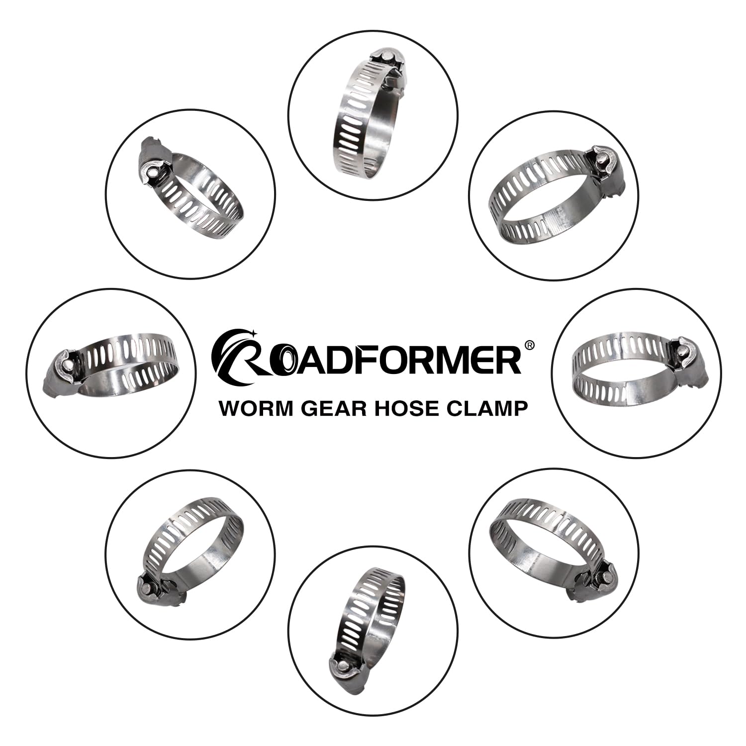 Snapklik.com : ROADFORMER 1-1/2" - 2" Hose Clamp Stainless Steel - 16 ...