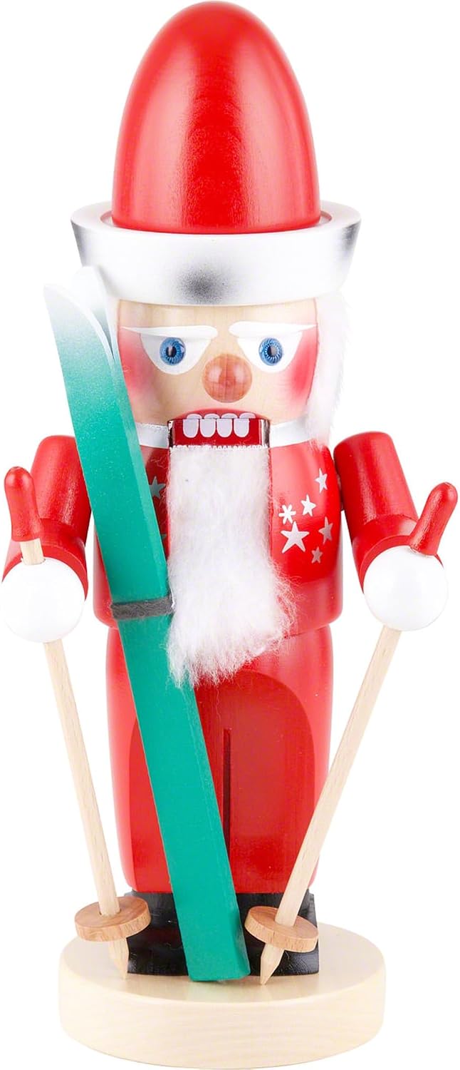 Amazon.com: Steinbach Chubby Nutcracker Collection, Wooden Skiing Santa ...