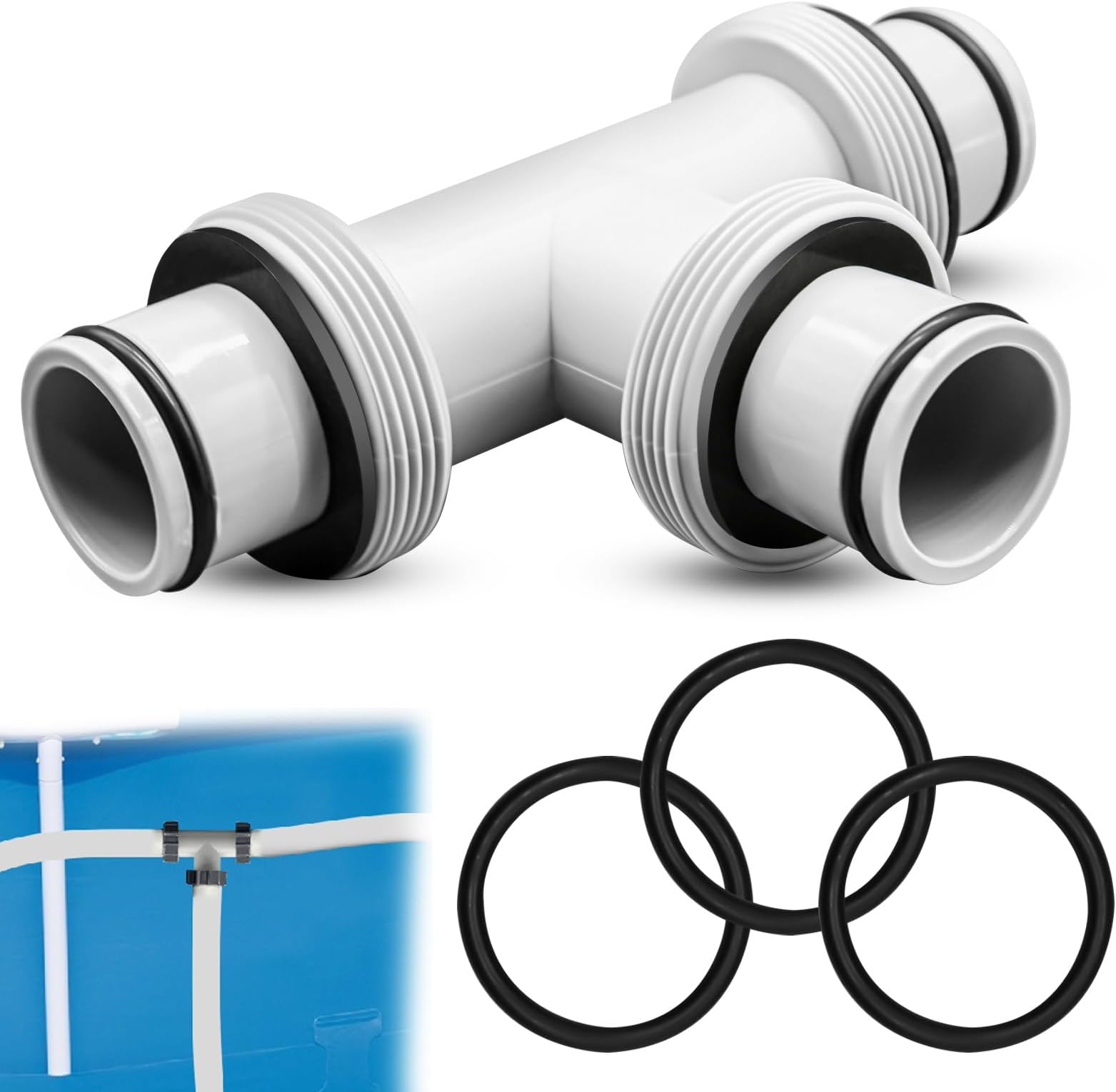 Amazon.com : Nomanak Filter Pump Hose Connector - 1.5" to 1.5" T Joint ...