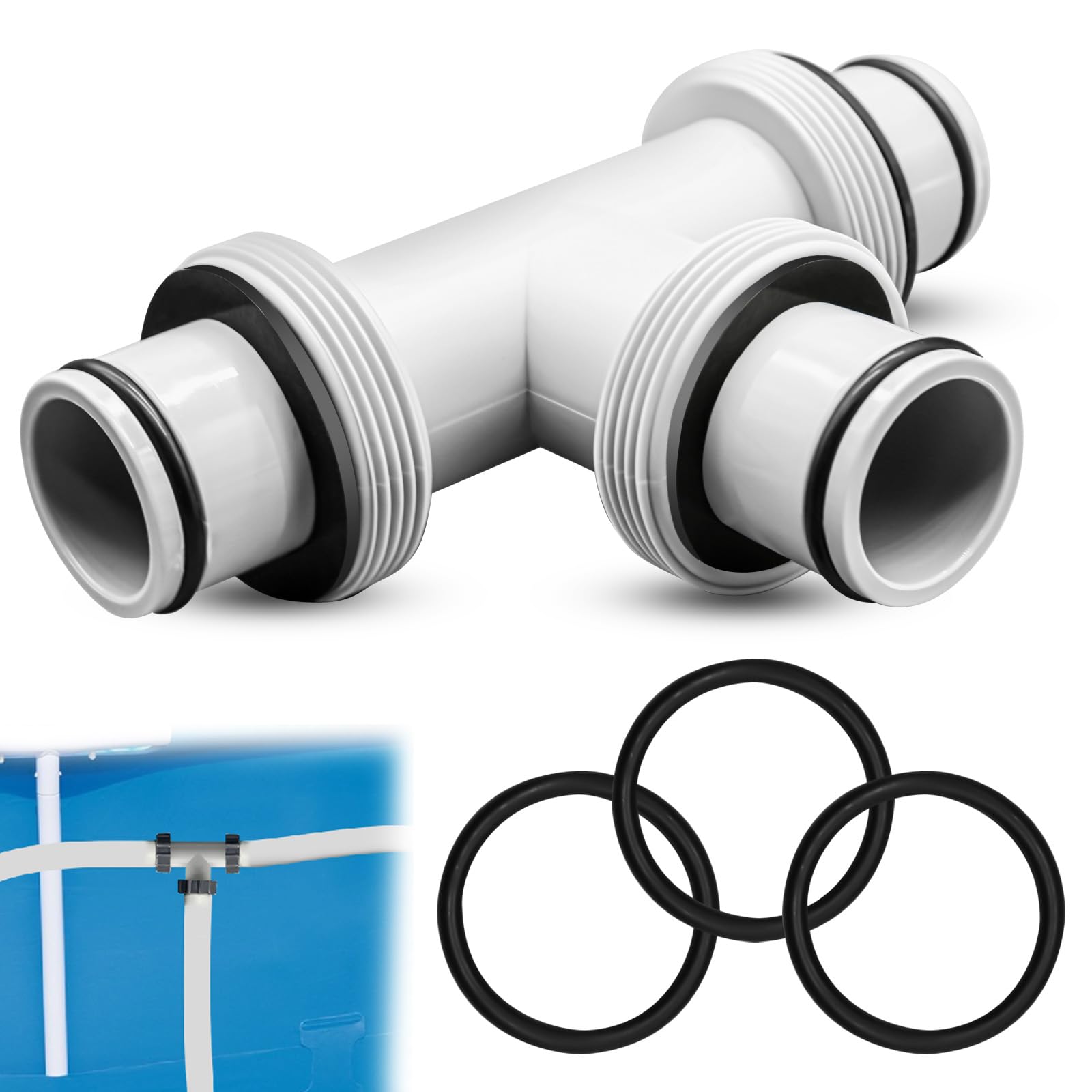 Pool Hose Adapter, 1.5″ to 1.5″ Pool Hose Connector Coupling with 3 ...