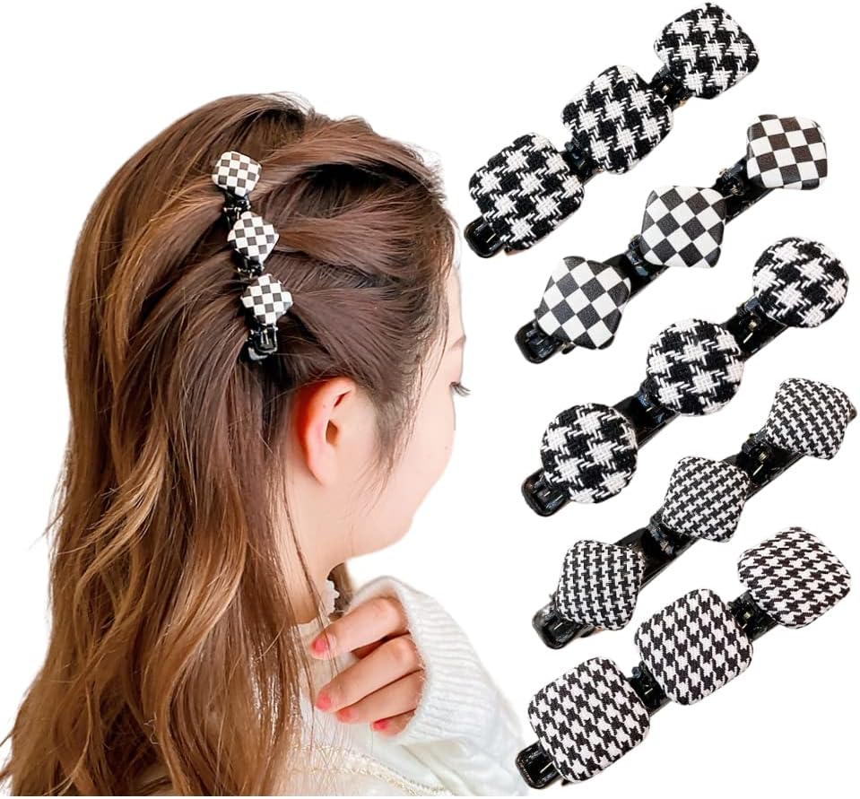 Amazon.com : Braided Hair Clips for Women Satin Fabric Hair Clips ...
