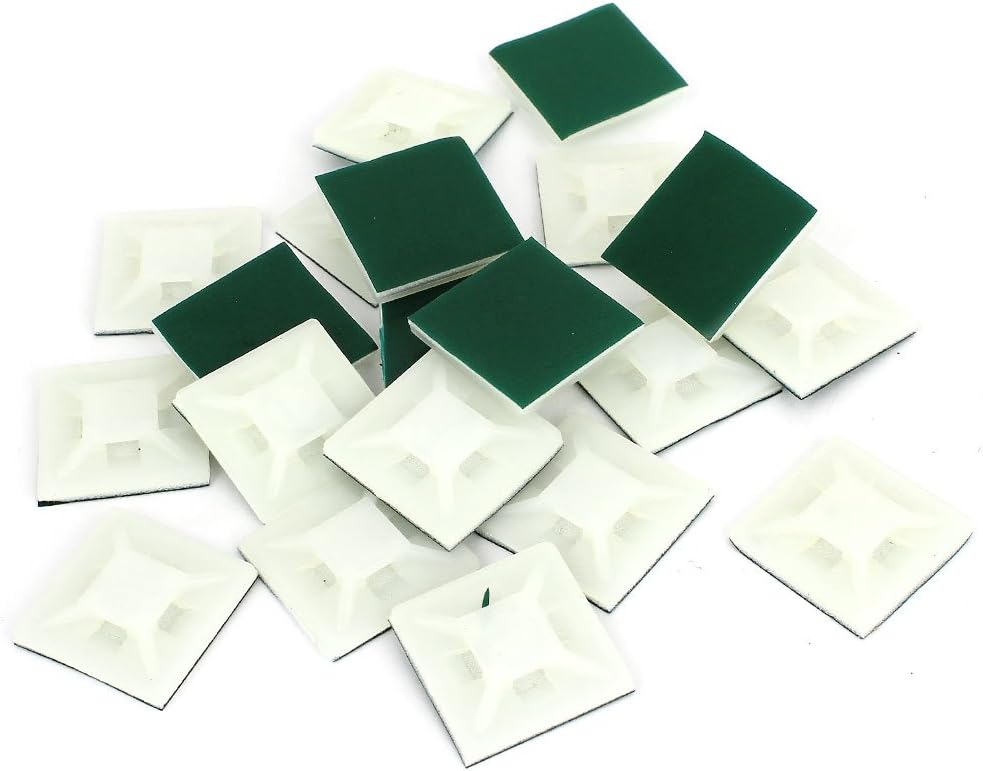 Amazon.com: Uxcell Self-Adhesive Square Cable Tie Mount Base, 0.87 inch ...