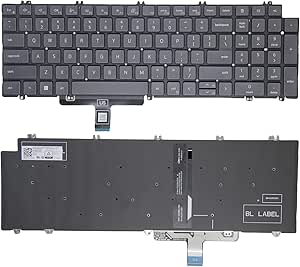 Amazon.com: Laptop with Backlit Replacement Keyboard for Dell Latitude 5520 5521 5530 Precision ...