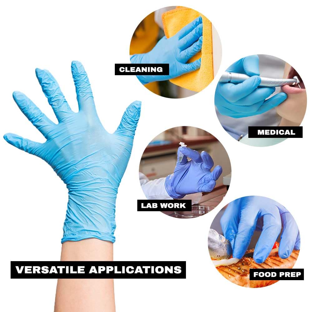 Snapklik.com : SUNLINE Nitrile Gloves Disposable Latex Free - Puncture ...