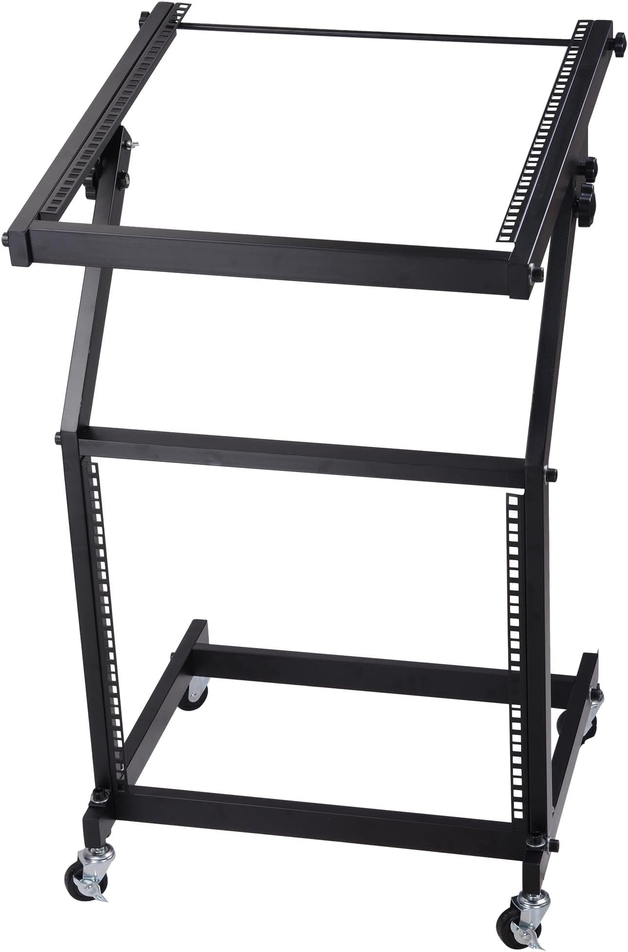 Amazon.com: Rack Mount Rolling Stand & Adjustable Mixer Platform Rails ...