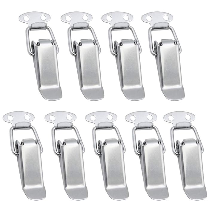 Buy NewZC Spring Hasp Box Hasp 9PCS Stainless Steel Spring Loaded ...