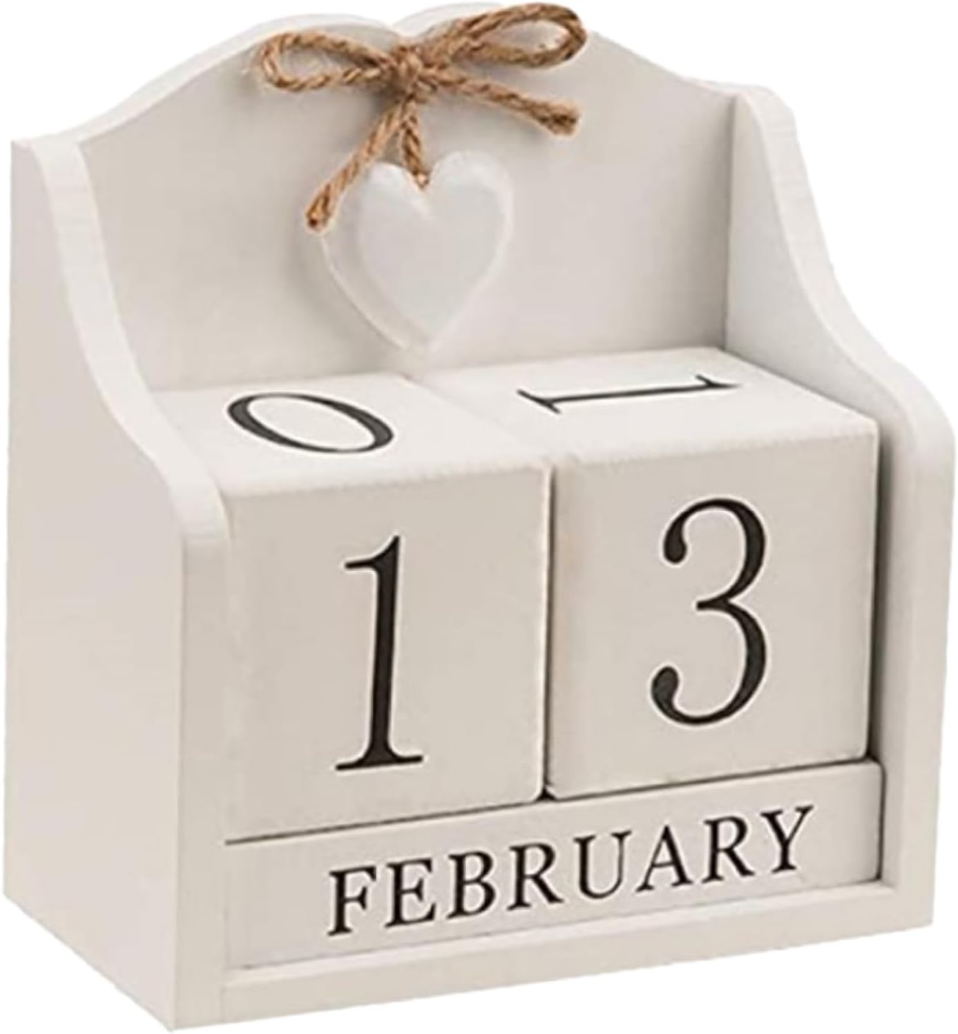 Perpetual Calendars, Rustic Wooden Calendar Blocks, Month Date Display ...