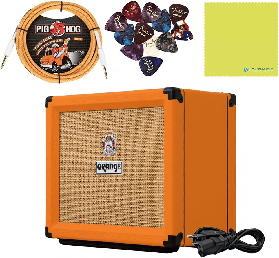Amazon.com: Orange Amps Rocker 15 1x10 15-watt Tube Combo Orange Bundle ...