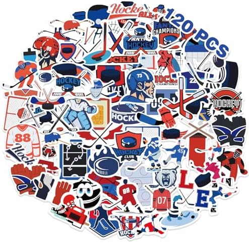 Amazon.com: OCQOTAT 120 Pcs Ice Hockey Stickers,Funny Hockey Theme ...