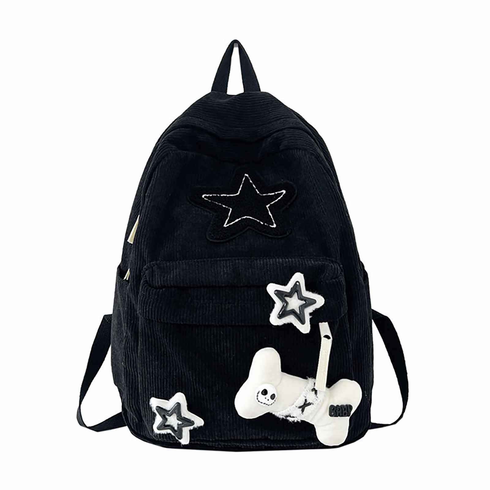 Amazon.com: RETEN Backpack Trendy Y2K Stars Cute Aesthetic Backpack ...