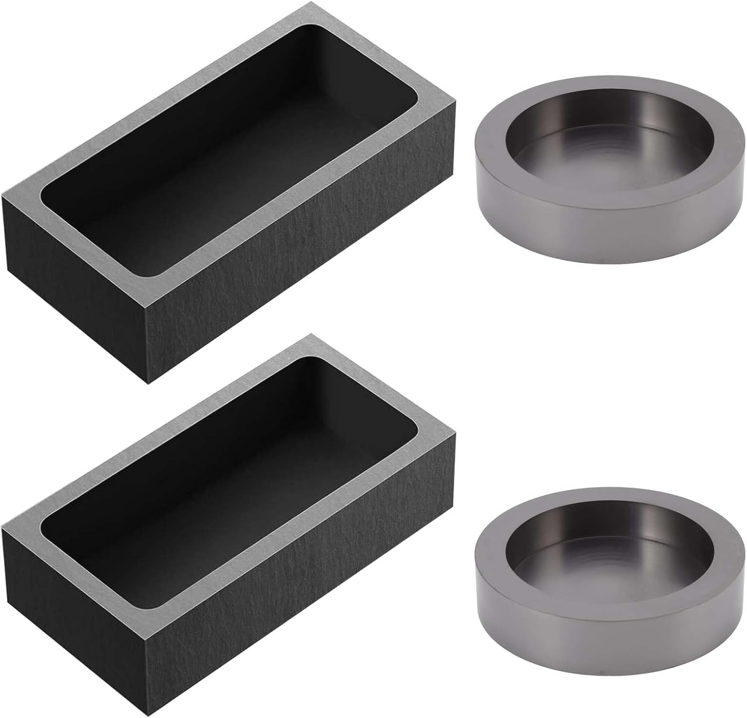 Amazon.com: 4 Pieces Graphite Ingot Mould Crucible Mould for Casting ...