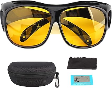 Amazon.com: Laaway Sherum Nightglo Glasses, Anti Glare Night Driving ...