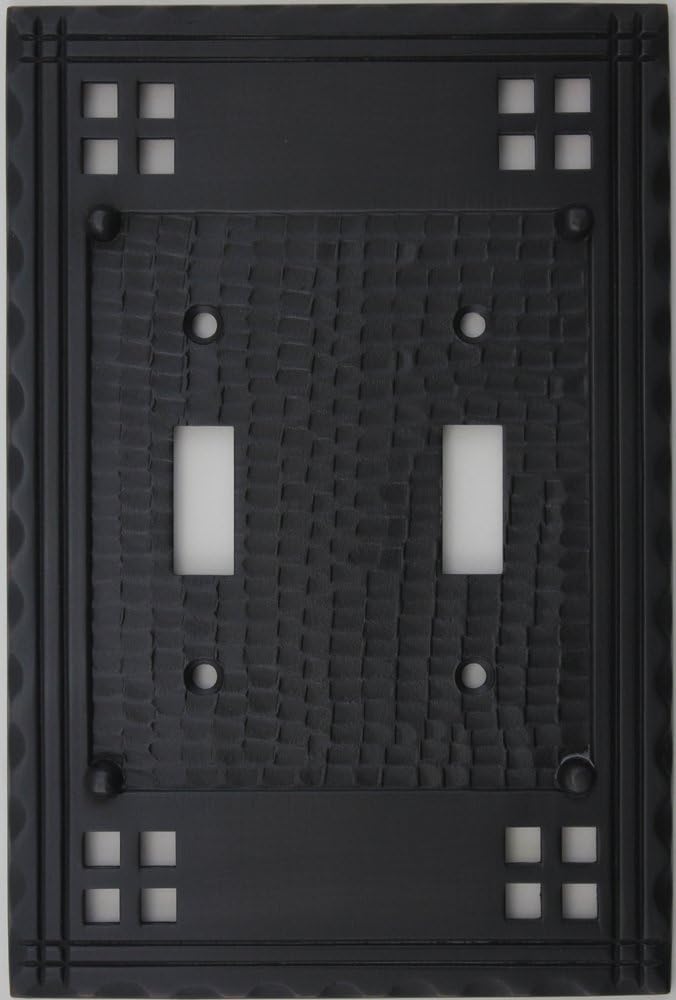 Arts & Crafts Mission Style Oil Rubbed Bronze 2 Gang Switch Plate - 2 ...