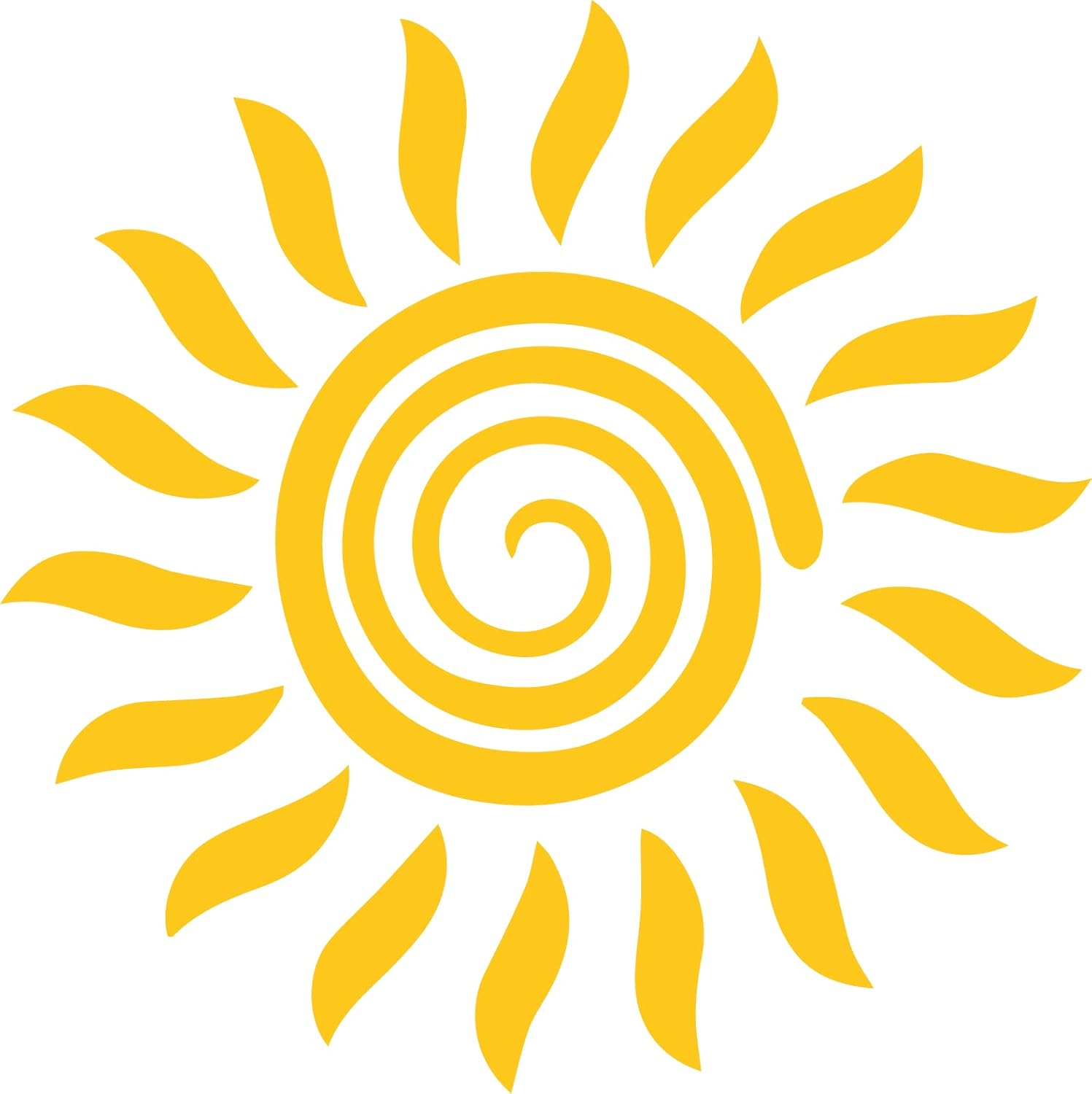 Amazon.com - Chase Grace Studio Tribal Sun Vinyl Decal Sticker|Yellow ...