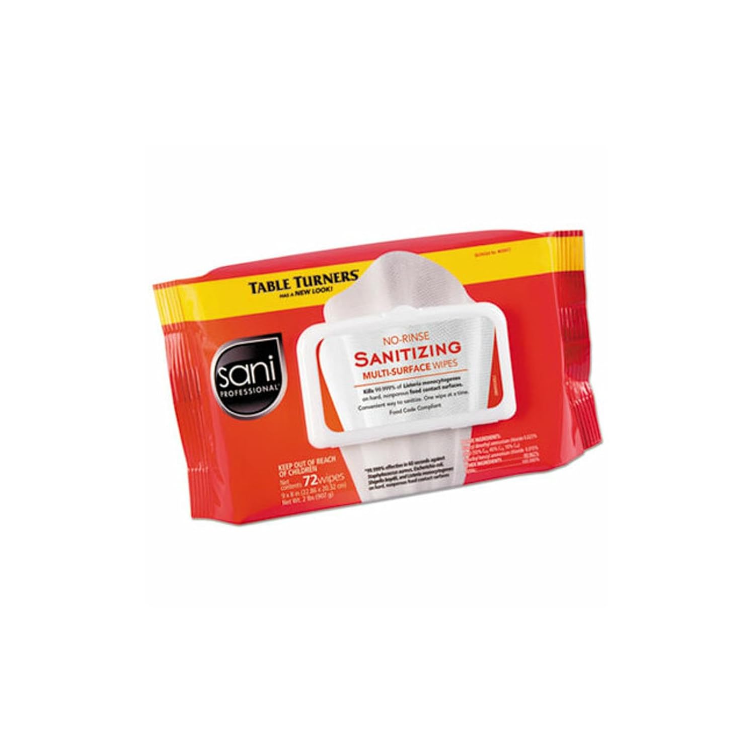 Amazon.com: No-Rinse Sani Wipes Multi-Surface 9" x 8" Softpack 12 Packs ...