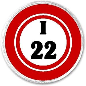 Amazon.com: I 22 I22 Bingo Ball - 3" Sew/Iron On Patch Game Hobby ...