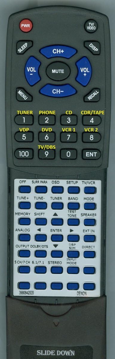 Amazon.com: DENON RC-883, AVR-3802, AVR3802 替換遙控器 : 電子