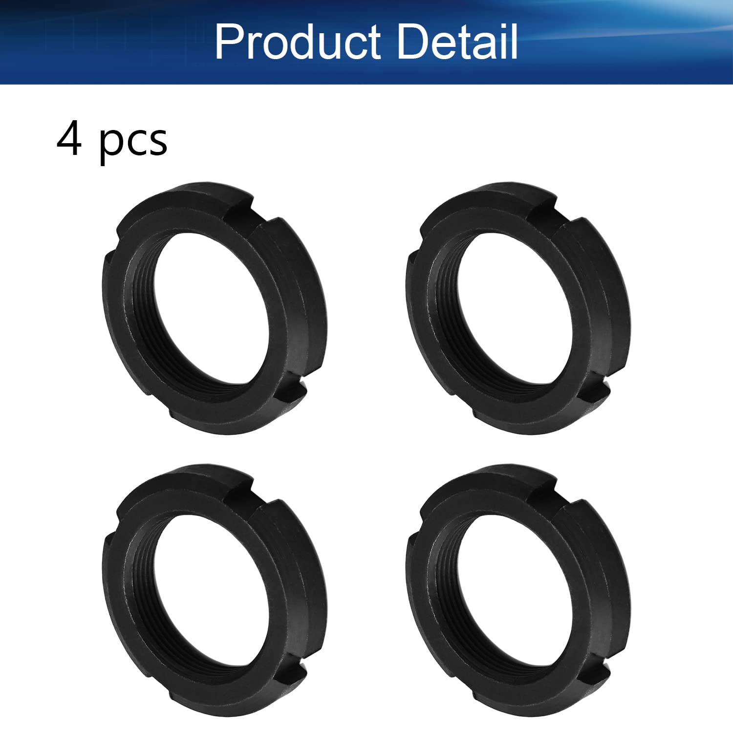 Snapklik.com : Carbon Steel Retaining Four Slot Slotted Round Nuts M33 ...