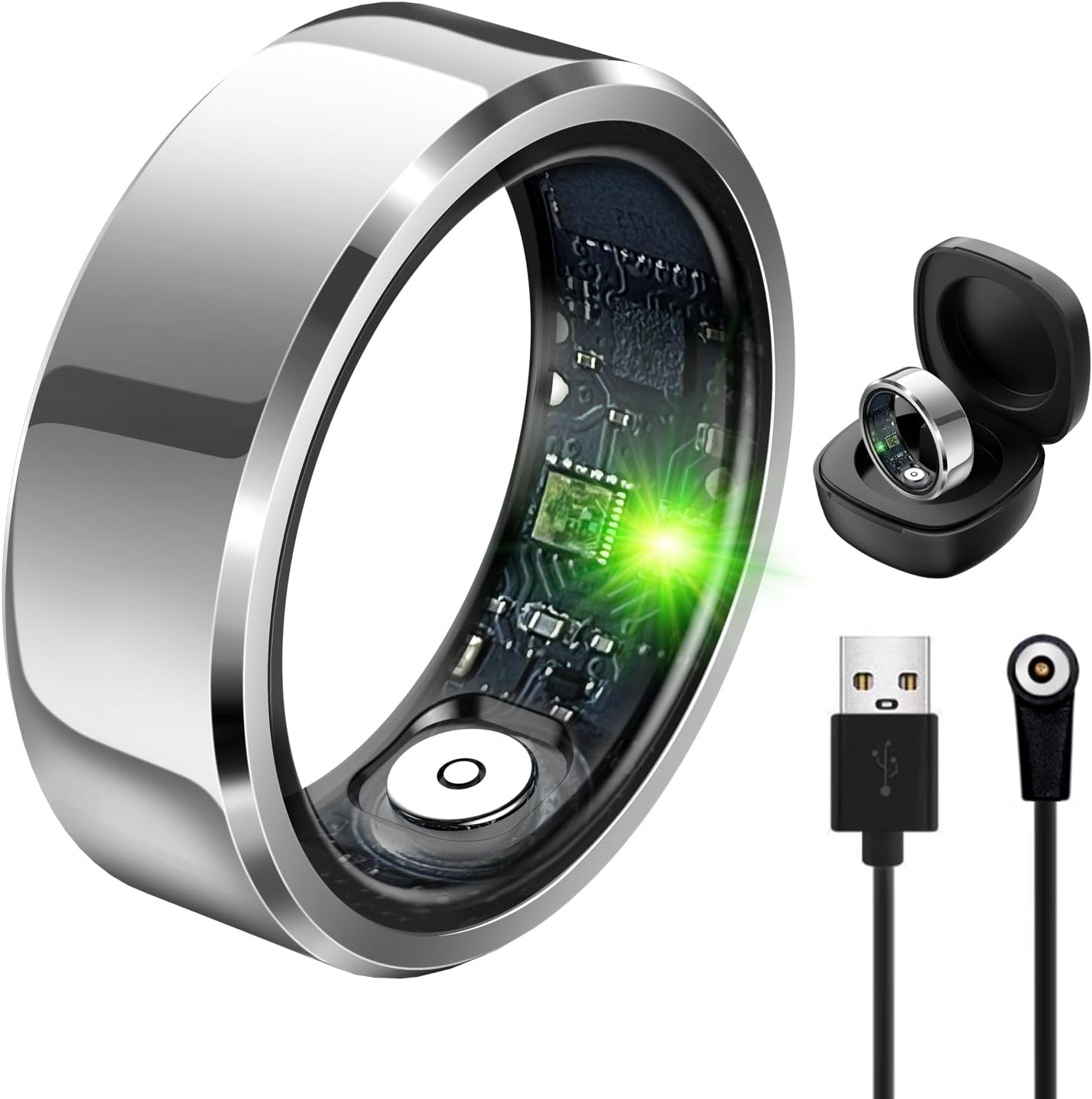 Amazon.com: AMZAIZO AI Smart Ring JCRing Gen4 Sleep&Fitness Tracking ...