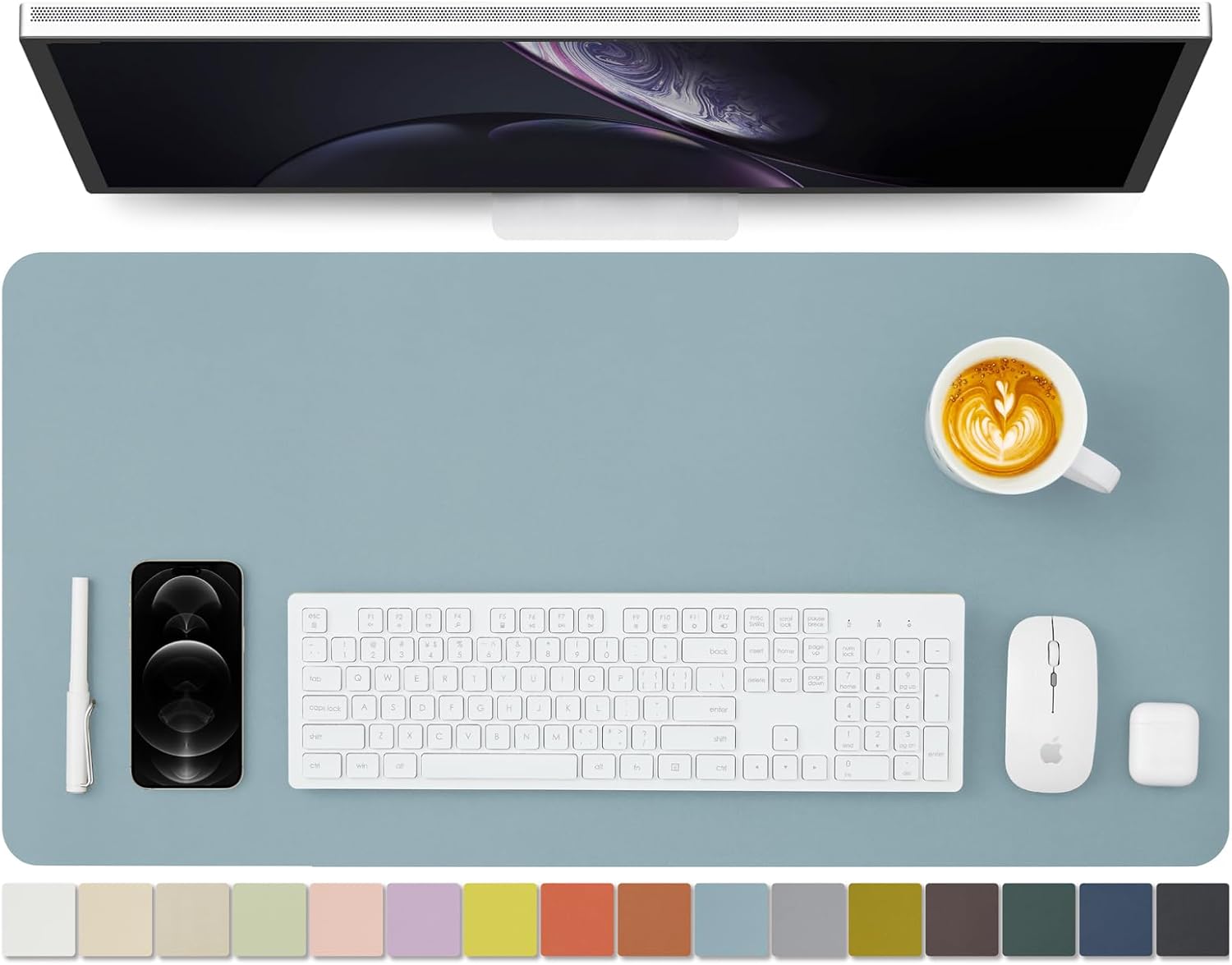 Amazon.com : Leather Desk Mat - Non-Slip PU Desk Pad for Office and ...