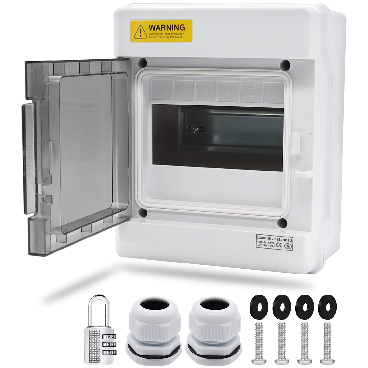 Buy weideer 6 Way Distribution Box IP66 Outdoor Waterproof Junction Box ...