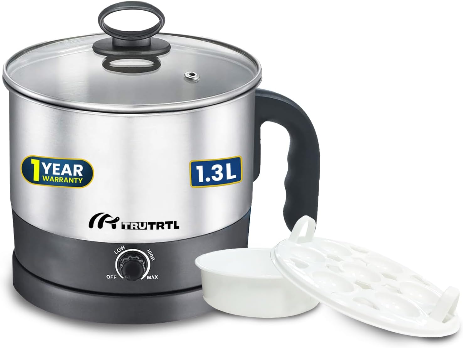 AGARO Esteem Electric Multi Kettle 1.2L, 600W, with Stainless Steel ...