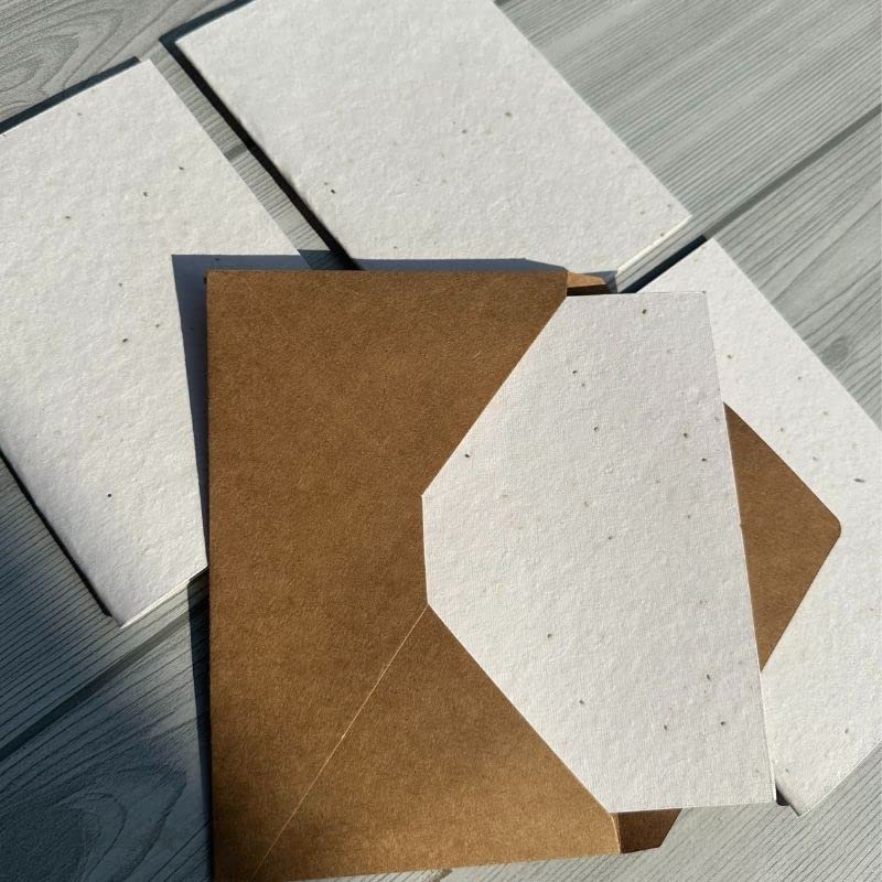 DIY Seed Paper Plantable Greeting Cards With Envelopes | Set Of 4 Eco ...